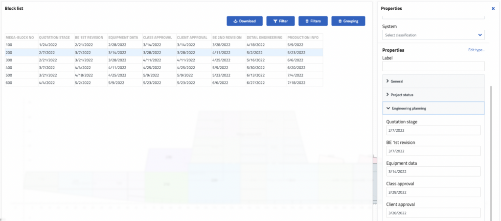 Status tracking in ship information modelling – Naval Architect
